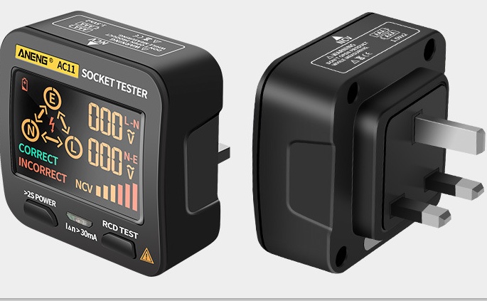 Digital Display Socket Electrical Ground Wire Tester Line Phase Test ...